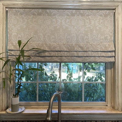 Faux Roman Shade/ Lined Roman Valance/ Boho Oriental - Etsy