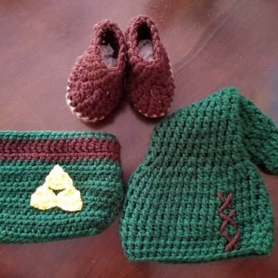 CROCHET PATTERN Newborn Size Legend of Zelda Link Crochet Elf Hat and ...