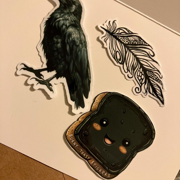 Crow Vinyl Sticker- Corvus Sticker - Etsy