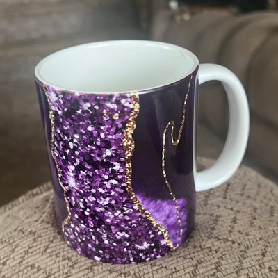 Purple Agate Mug, Purple Coffee Mug, Purple Mug, Purple Lover Mug, Gift ...