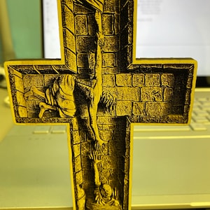 Digital Engraving File jesus Cross Well 3D Illusion File for - Etsy