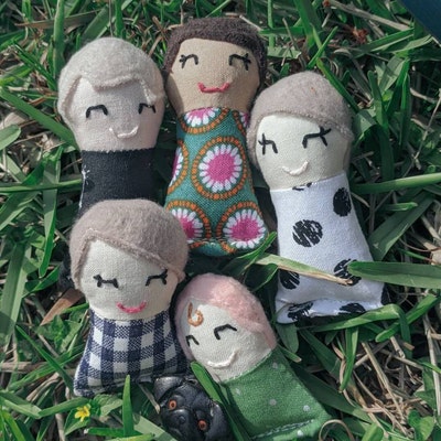 Set of 4 Miniature Rag Dolls Tiny Dolls, Miniature Dolls, Dollhouse ...