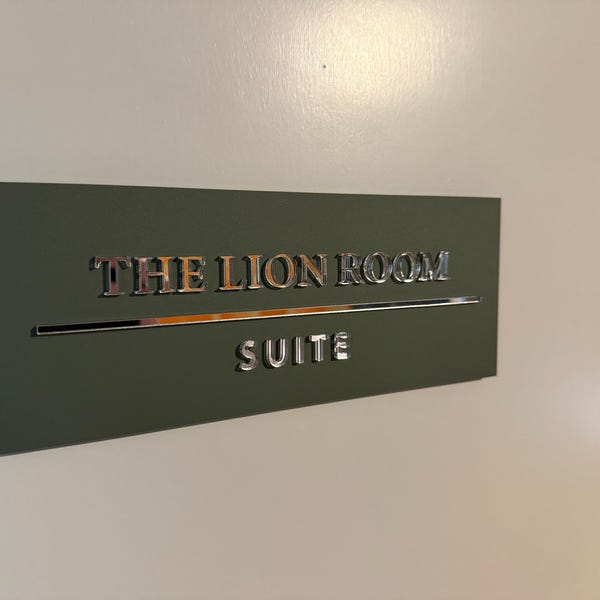 Custom 3D Acrylic Logo Sign for Door or Wall, Modern Salon Sign With ...