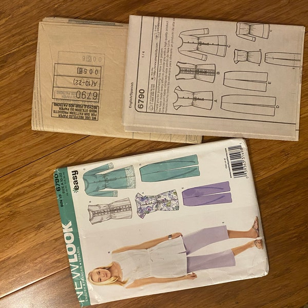 New Look 6787 Sewing Pattern Wardrobe Pattern - Tops, Pants, Skirt and ...