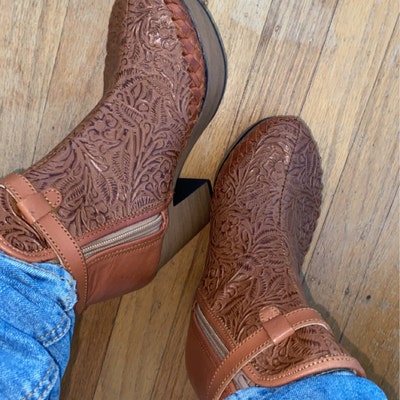 Mexicanita Sunshine Boots//mexican Leather Boots//mexican Hand Tooled ...