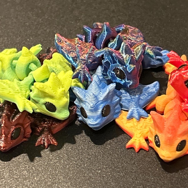 3D Printed Marine Animal Toy Bundle, Colorful Fidget and Sensory Aids ...
