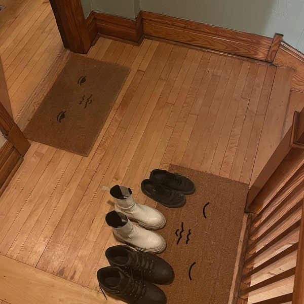 Face Doormat . Welcome Mat . Gift for Her . Coir Mat . Custom Door Mat ...