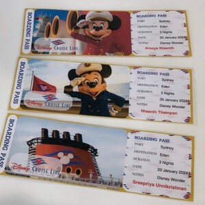 Disney Cruise Boarding Passes for Commemoration or Surprises - Etsy