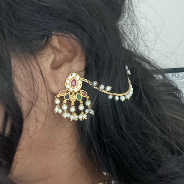 Antique Gold Pearl Belly Chain/bridal Belly Chain/vaddanam/kamarpatta ...