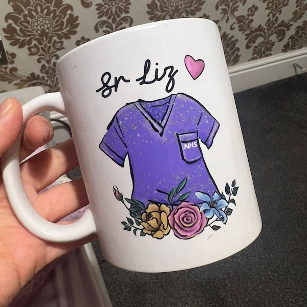 Personalised Nurse Mug With Name / NHS Nurse Thank You Gift / New Nurse ...