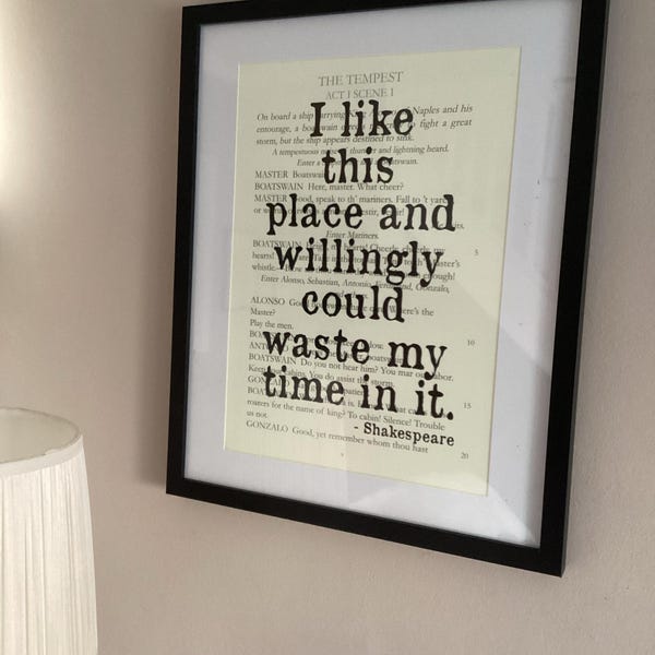 Shakespeare Quote Print - Battle of Wits Quotes - William Shakespeare ...