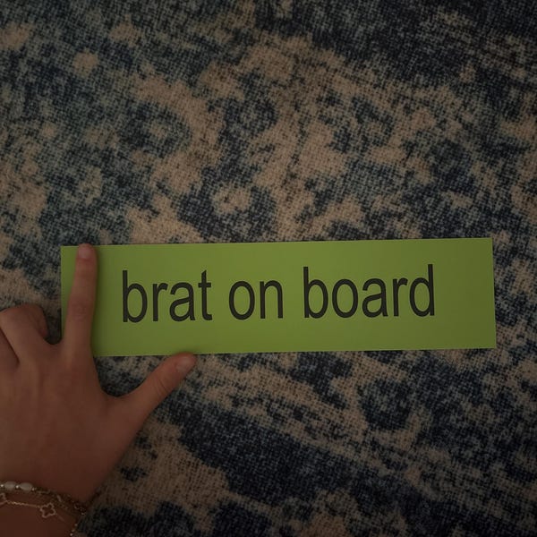 Brat on Board Bumper Stickers, Car Accessories, Gift for Her - Etsy