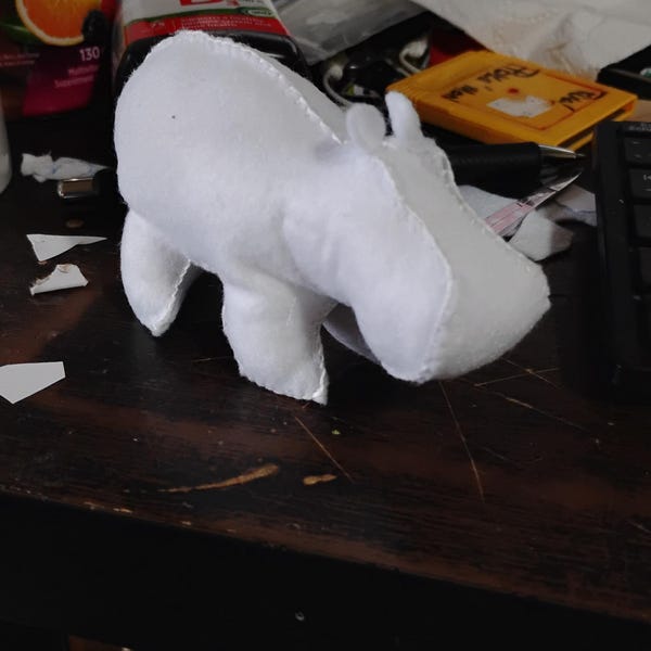 House Hippo DIY Felt Hand Sewing Pattern - PDF Download - Etsy