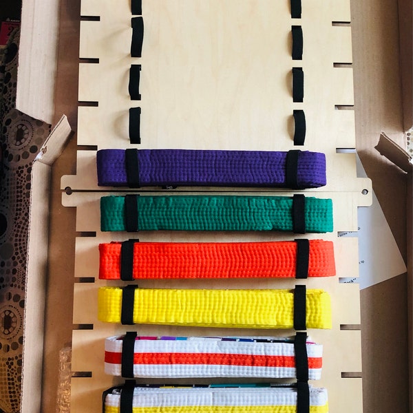 12 Level Karate Belt Display - Etsy