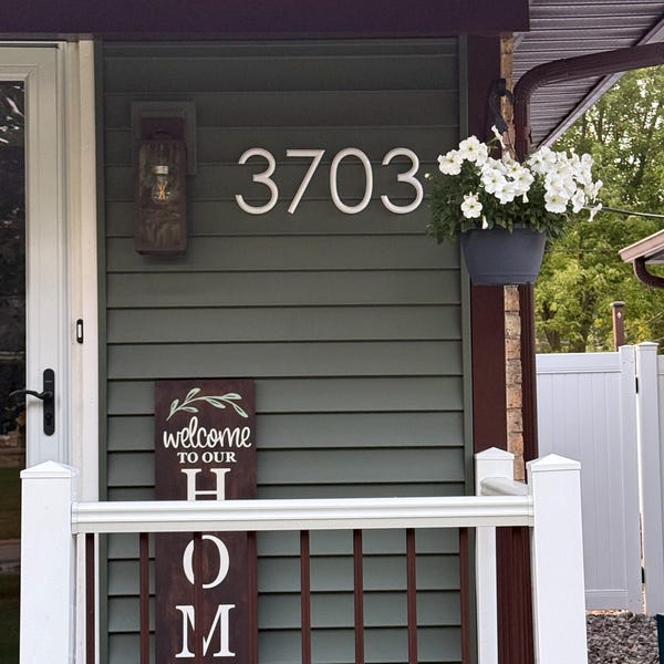 NO DRILLING REQUIRED 7.5" Vinyl Siding House Numbers Black or White - Etsy