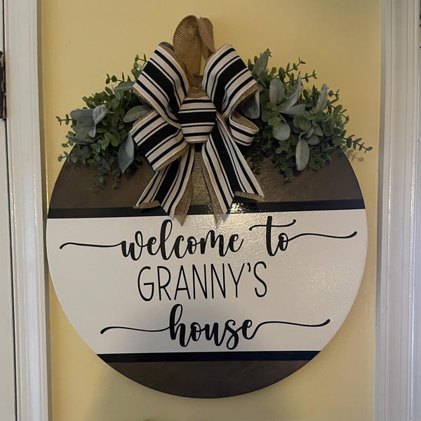 Front Door Decor Funny Door Sign Welcome Just Kidding Please Go Home ...