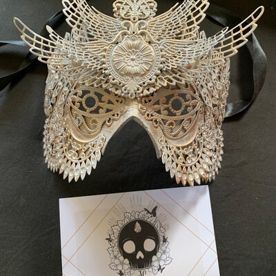 Bird Skull Mask, Gothic Masquerade Mask for Her, Blind Mask, Witch Mask ...