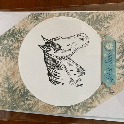 Artsy Pawing Horse hbd Card - Etsy