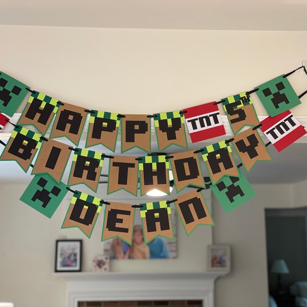 Minecraft Inspired Banner Option #3 - Etsy