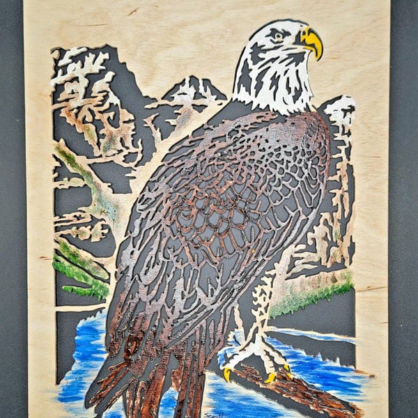036-eagle - Scroll Saw Pattern (pdf, Jpg, Dxf, Svg, Eps) - Etsy