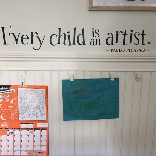 Every Child is an Artist Wall Decal | Children Artwork Display Vinyl ...