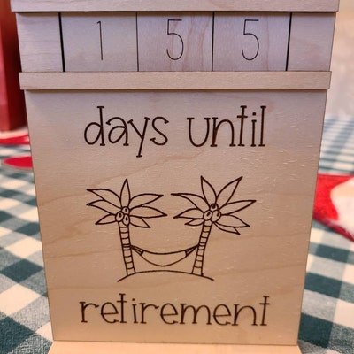 Days Until Retirement Wood Countdown - Etsy