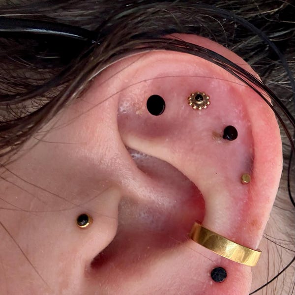 Piercing Ring Septum Helix Daith Tragus - 1G/18 - Etsy