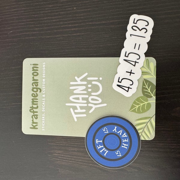 45 Lb. Blue Plate Sticker | Water Bottle, Notebook, Phone and Laptop ...