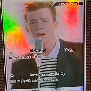 Rick Astley Rick Roll Rickroll Gx Ex Vmax V Pokémon Card Orica ...