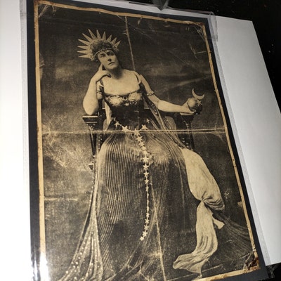 Aged Reproduction of Aleister Crowley's Drawing of LAM Art Print A4 ...