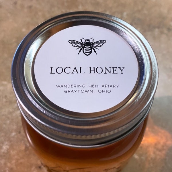 Honey Labels - Honey Bee Canning Labels, Mason Jar Labels, Canning ...