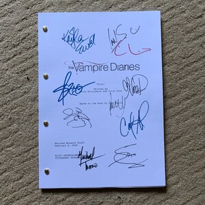 The Vampire Diaries Pilot TV Script Screenplay With Signatures - Etsy