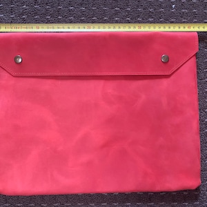 Leather Document Holder, Leather Paper Portfolio, A4 Document Organizer ...