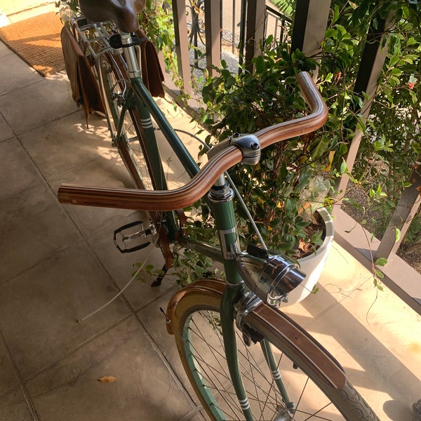 Laminated Wood Moustache Bicycle Handlebar - Bubinga, Oak and Ash Wood ...