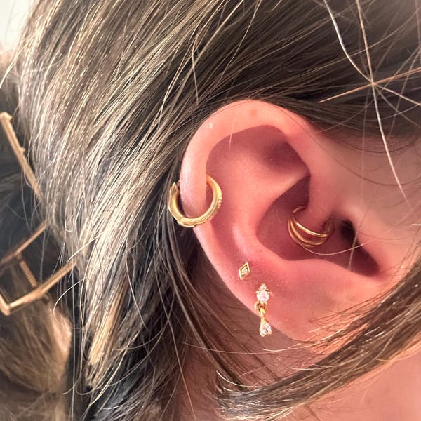 20G/18G/16G Spike Dangle Push Pin Labret • Threadless Flat Back Earring ...