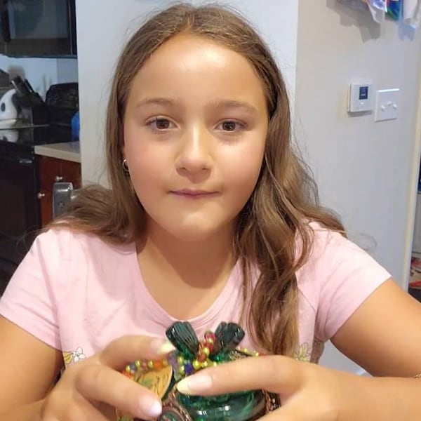 Handmade Flower Jewelry Jar – Pink Glass With Rose Lid, Butterfly ...