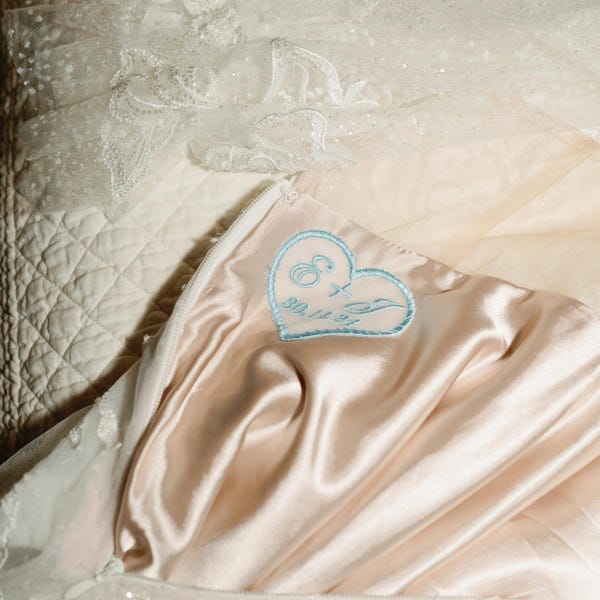 Wedding Dress Label Something Blue Custom Label Personalized Wedding ...