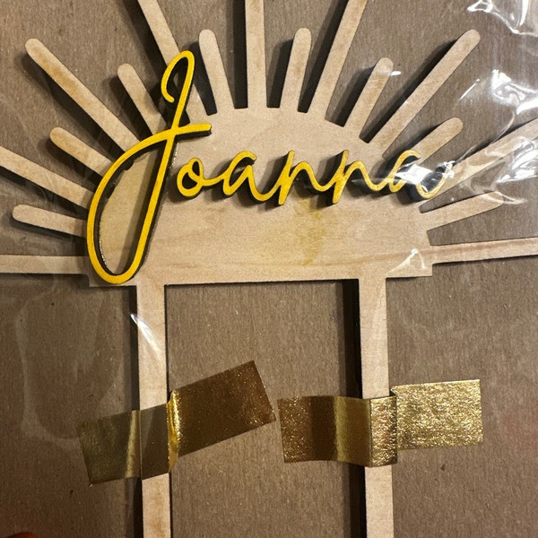 Sun Cake Topper, Boho Sun Cake Topper, First Trip Around the Sun ...