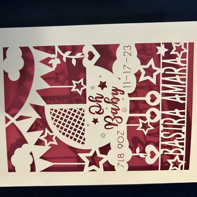 Personalized Birthday Card Paper Cut Happy Birthday Card for - Etsy
