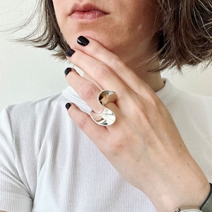 Unique Statement Ring, Sterling Silver Ring, Modern Statement Ring ...