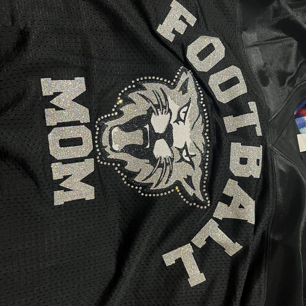 Bling Glitter Football Mom Jersey: Custom Bedazzled Team Shirt - Etsy