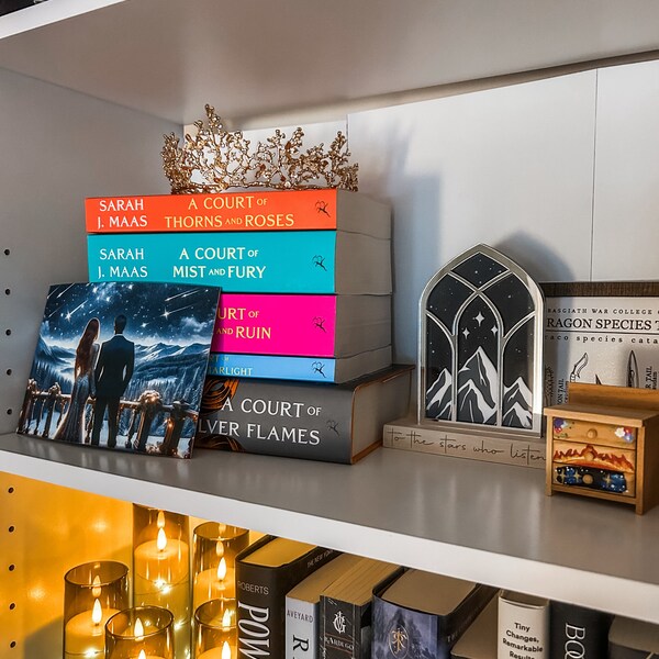 Officially Licensed Velaris Window Bookshelf Plaque; ACOTAR Series Book ...