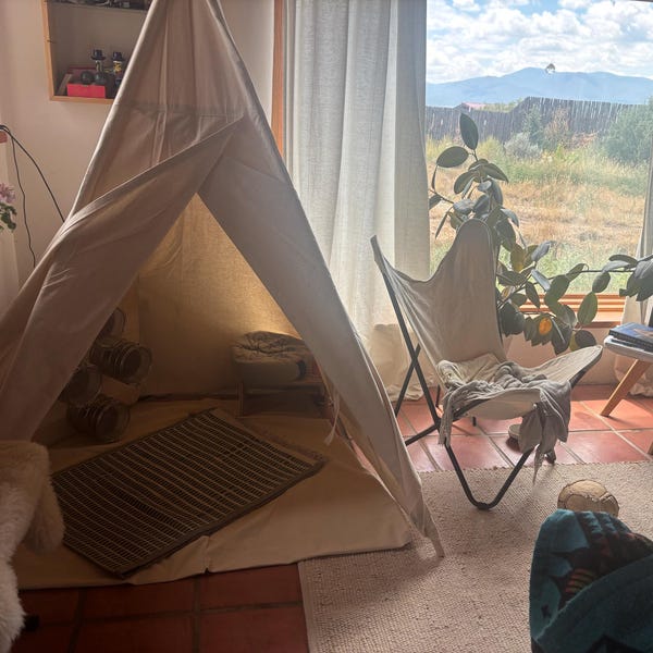 Organic Canvas Sauna Tent Teepee, Red Light Tent, Three Sizes, Light ...