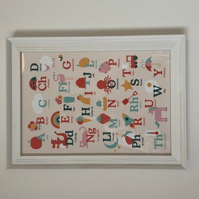 Welsh Alphabet Print Yr Wyddor. Kid's Welsh Alphabet Poster ...