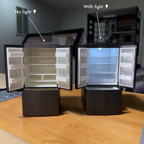 1/12 Scale Miniature Refrigerator - Digital STL File | Digital Download ...