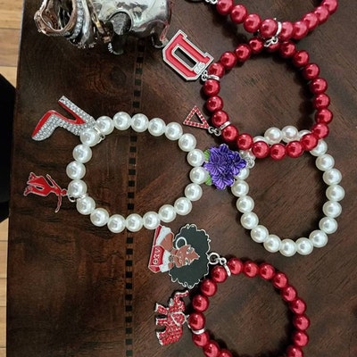 Pyramid Red and White Crystal Pin - Etsy