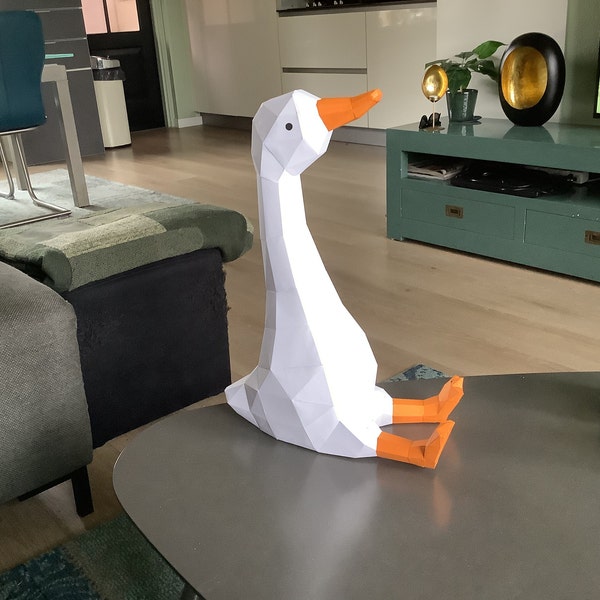 Goose Paper Craft: Low Poly DIY Sculpture (PDF Download) - Etsy