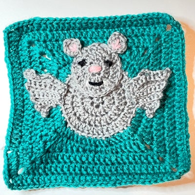 Crochet Bat Square Pattern // Animal Square Motif // Digital PDF ...