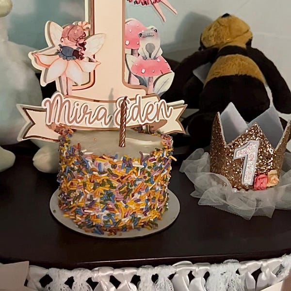 Fairy Cake Topper | Fairy First Birthday Cake Topper| Fairy Birthday ...