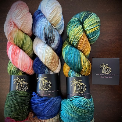 Dragonfly in Amber Blue, Gold, Yellow, White Merino Nylon Yarn ...